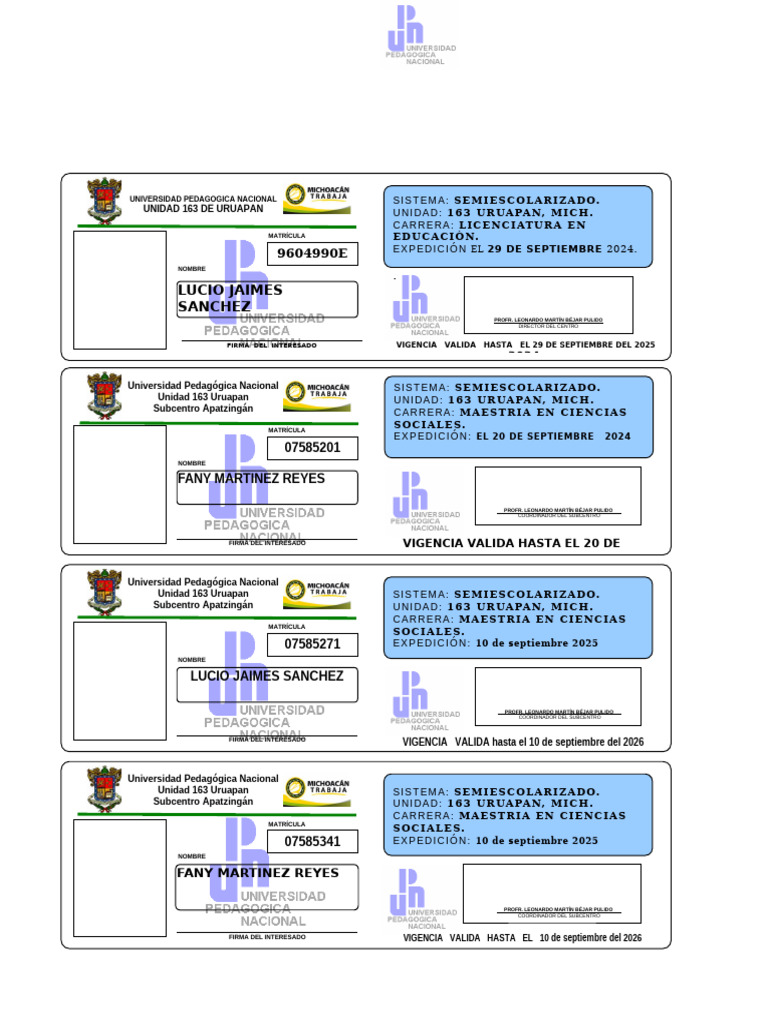Credencial Upn | PDF