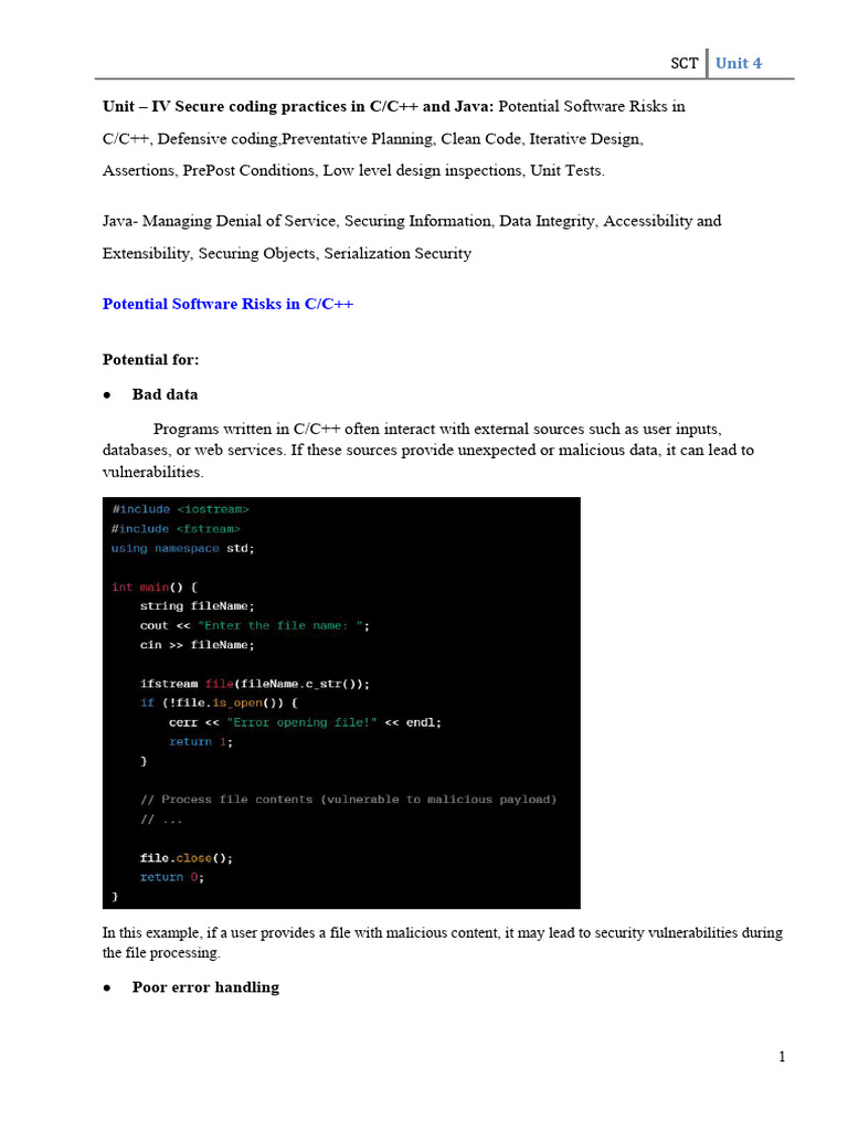 SCT_UNIT- 4 | PDF | C (Programming Language) | Class (Computer Programming)