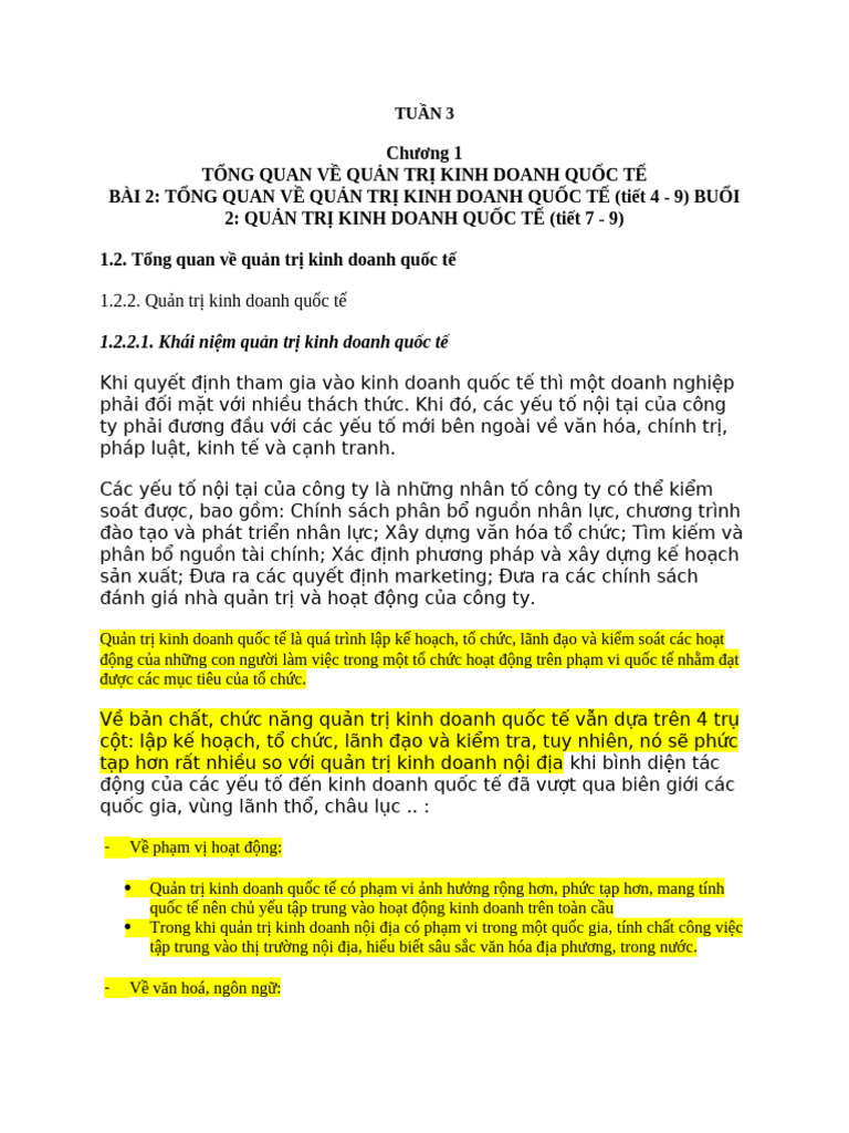 QTKDQT - Tuần 3 - Nhóm 1 | PDF