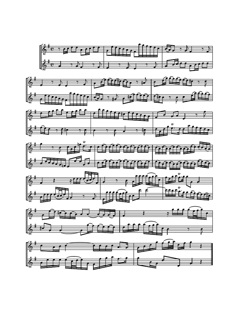 IMSLP98409 PMLP202200 Telemann Duett 2 Qufl | PDF