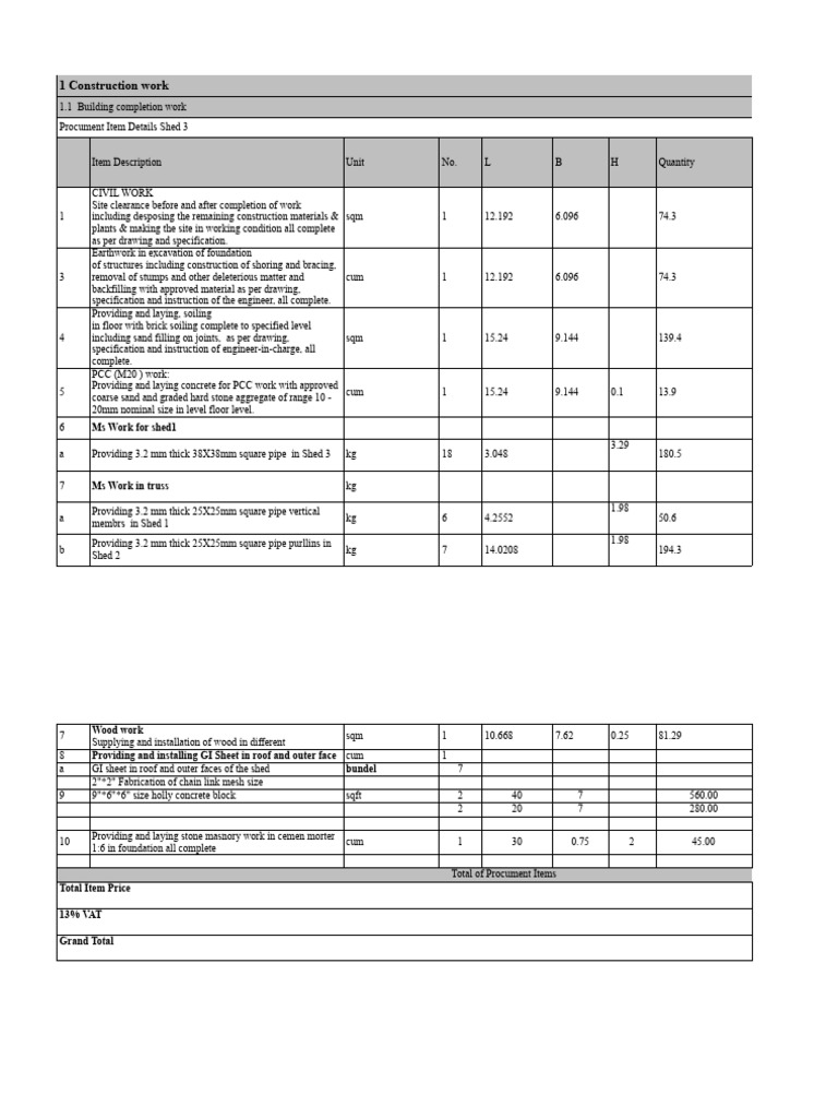 Estimation - XLSX - Sheet1 | PDF | Architectural Elements | Real Estate