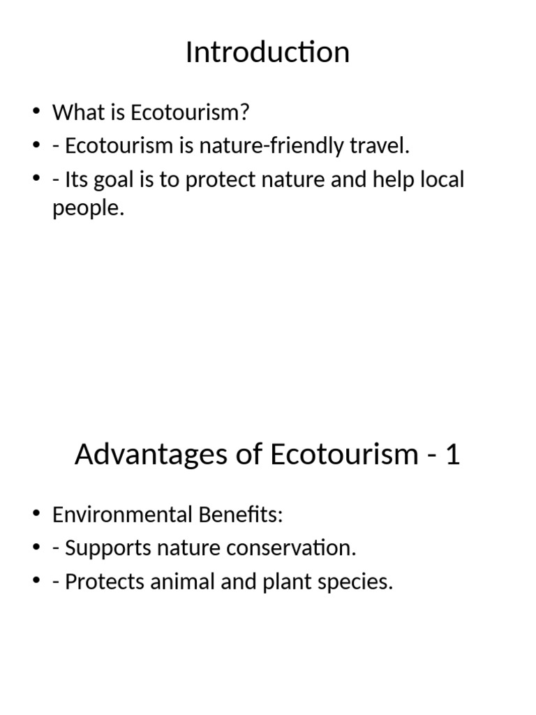 Ecotourism: Benefits and Challenges Explained | PDF