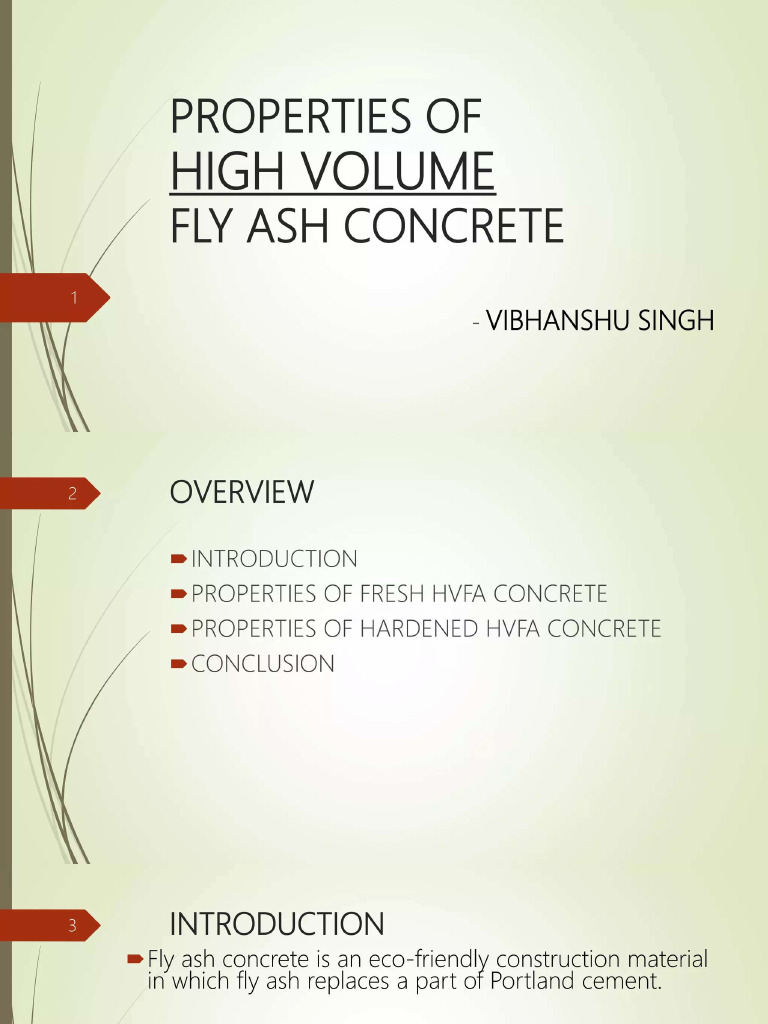 High Volume Flyash & Concrete Properties | PDF