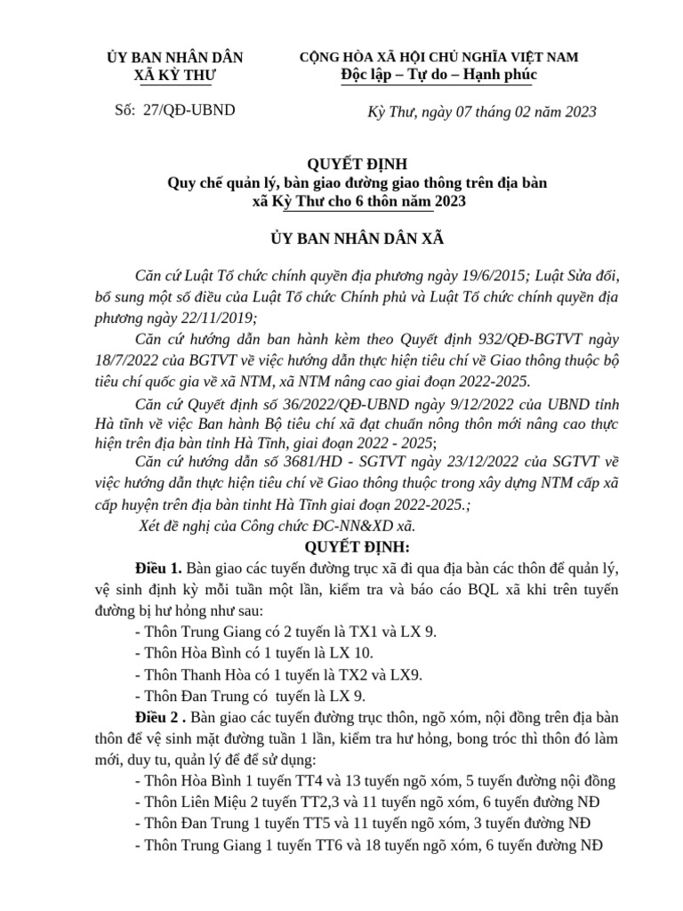 Quyet-dinh-quy-che-quan-ly-duong (3) | PDF