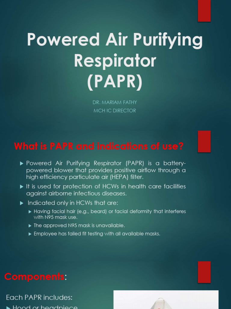 PAPR | PDF | Equipment | Filtration