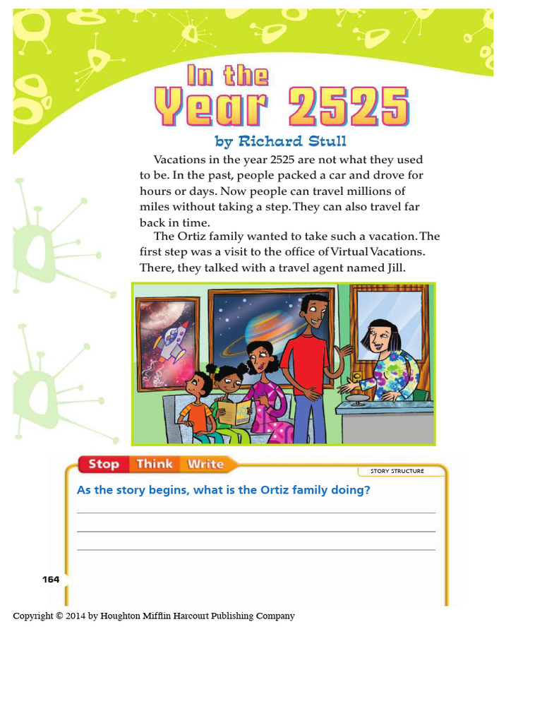 Journeys Write-In Reader, G5 in The Year 2525 | PDF