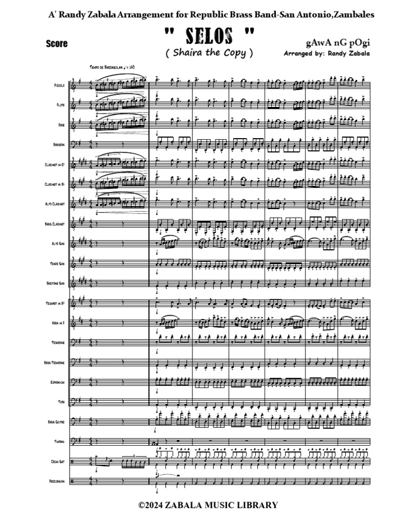 Selos Score&Parts | PDF