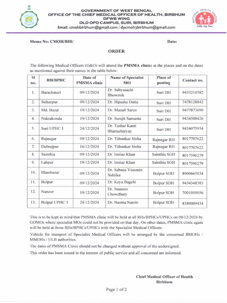 PMSMA Clinic for December 2024 | PDF