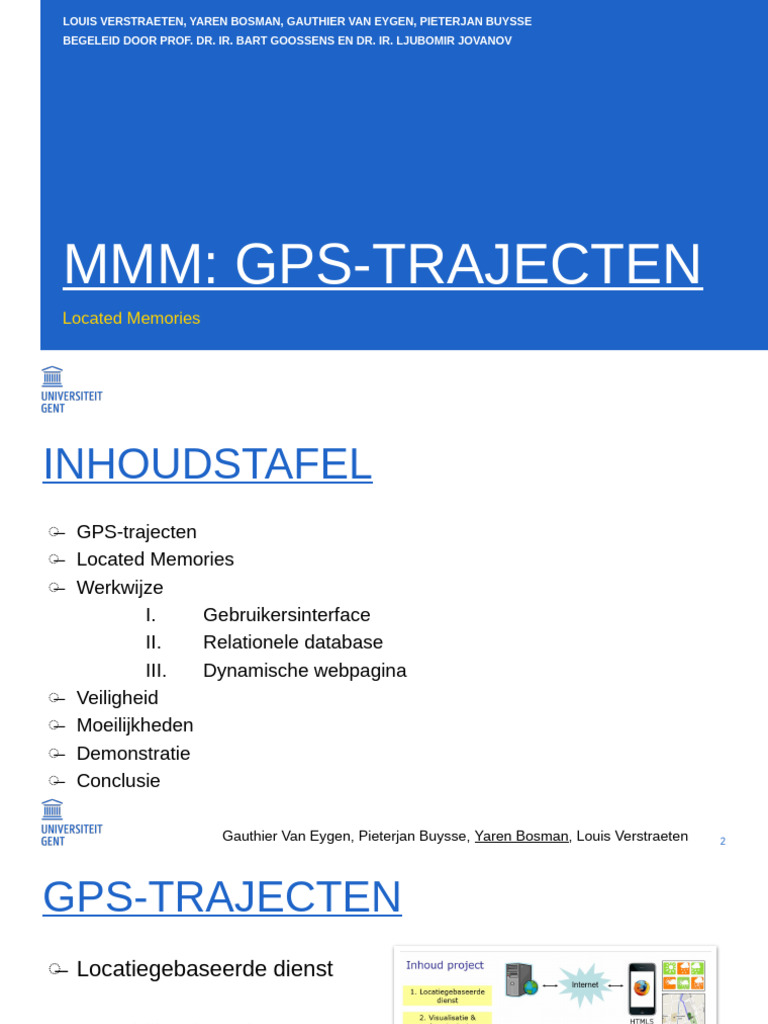 1219 GPStrajecten GroepA Eindpresentatie | PDF
