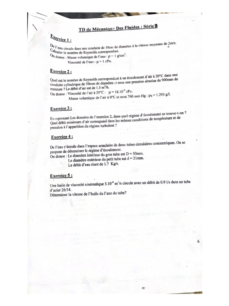 TD Perte de Charge 2 | PDF