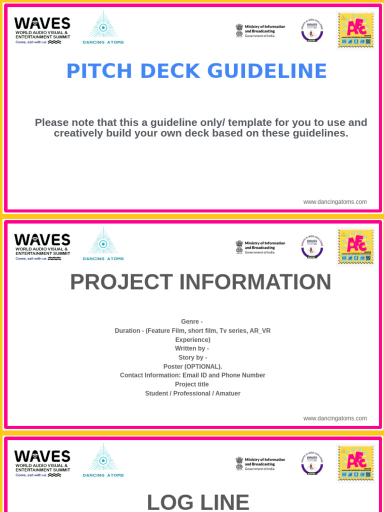 Pitch Deck Template for Film Projects | PDF | Narration | Plot (Narrative)