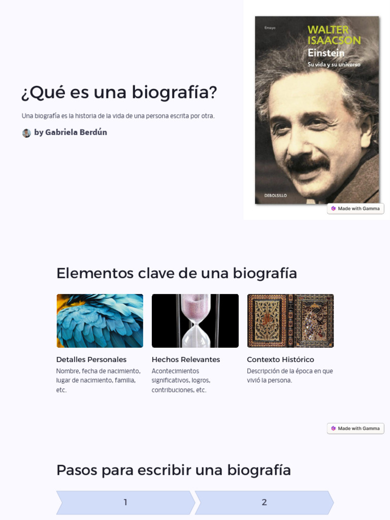 Cómo escribir una biografía efectiva | PDF | Biografía