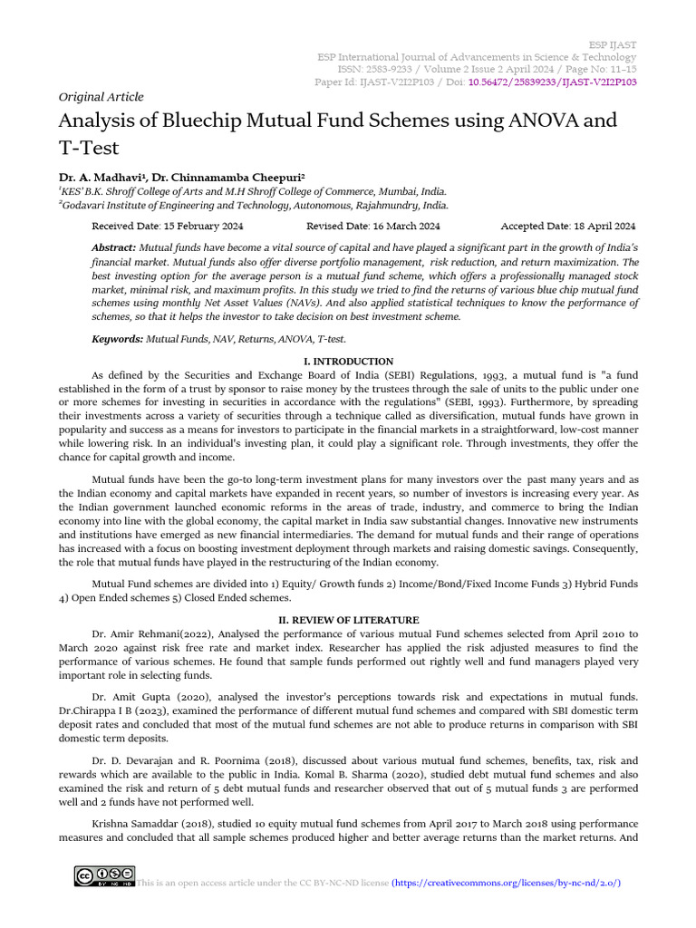 Ijast V2i2p103 | PDF | Investing | Mutual Funds