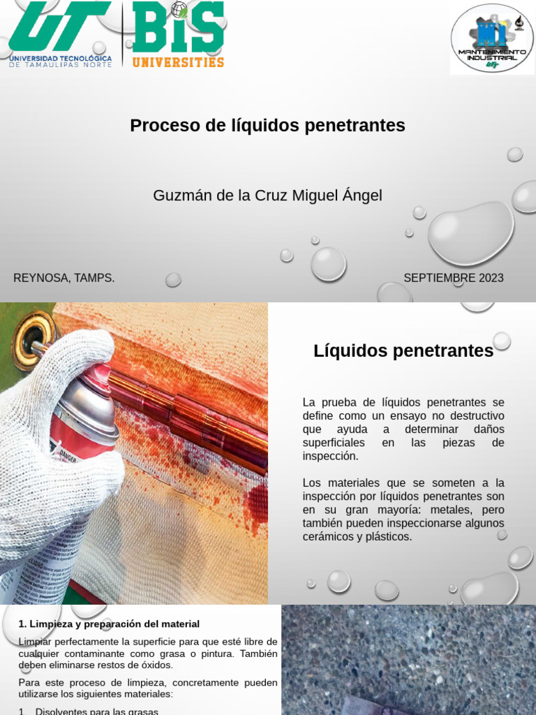 Proceso de Inspección por Líquidos Penetrantes | PDF