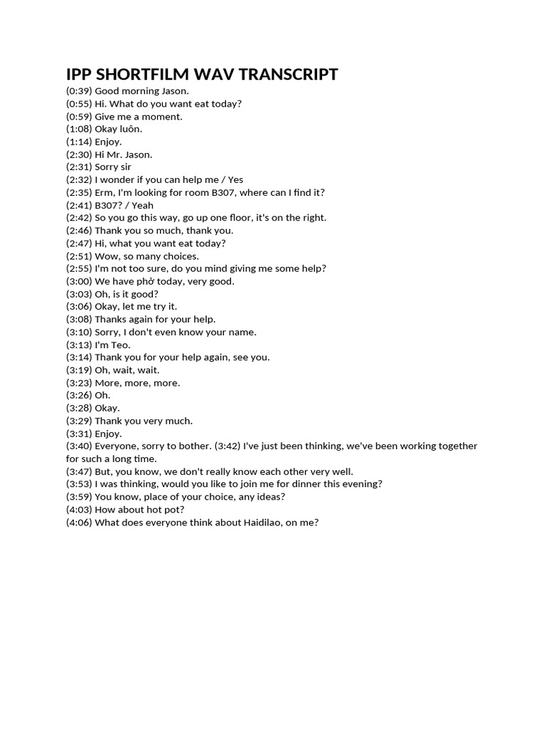 Iip Shortfilm Wav | PDF