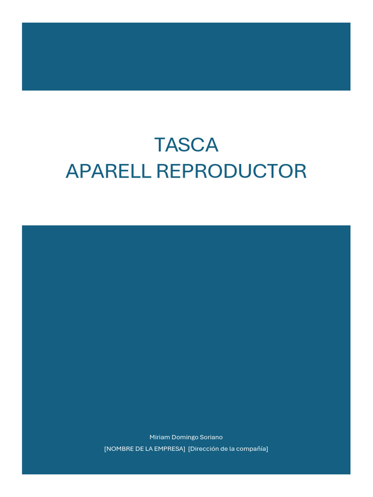 Tasca Aparell Reproductor | PDF