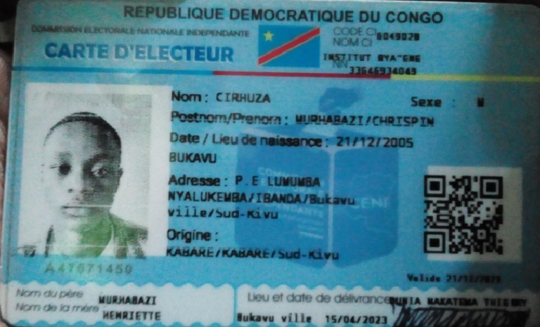 Carte D'électeur en République Démocratique Du Congo | PDF