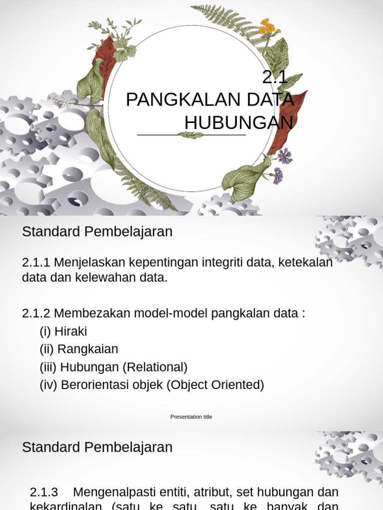 2.1 Pangkalan Data Hubungan | PDF