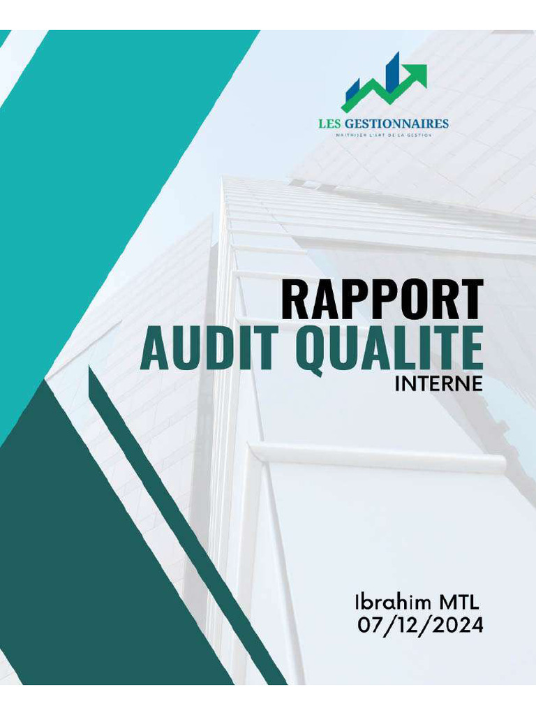 11122024_RAPPORT AUDIT QUALITE INTERNE | PDF