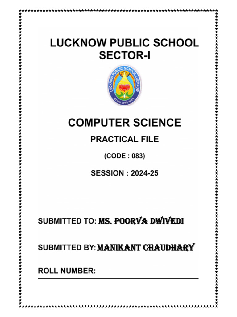 Computer Science Project File Manikant | PDF | Fare | Bus