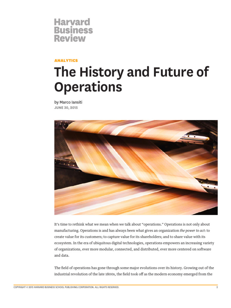 The History of Future of Operations | PDF | Mobile App | Computing