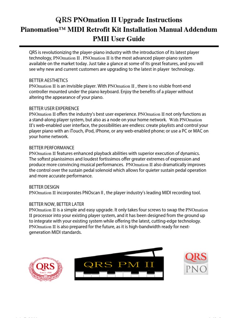 QRS PNOmation II Upgrade Install Quick Guide V142 3 | PDF | Electrical ...