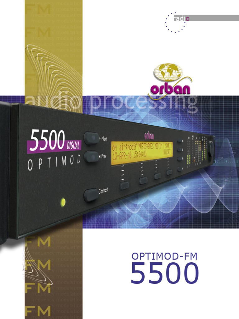 Orban_FM5500_brochure | PDF | Equalization (Audio) | Analog To Digital ...