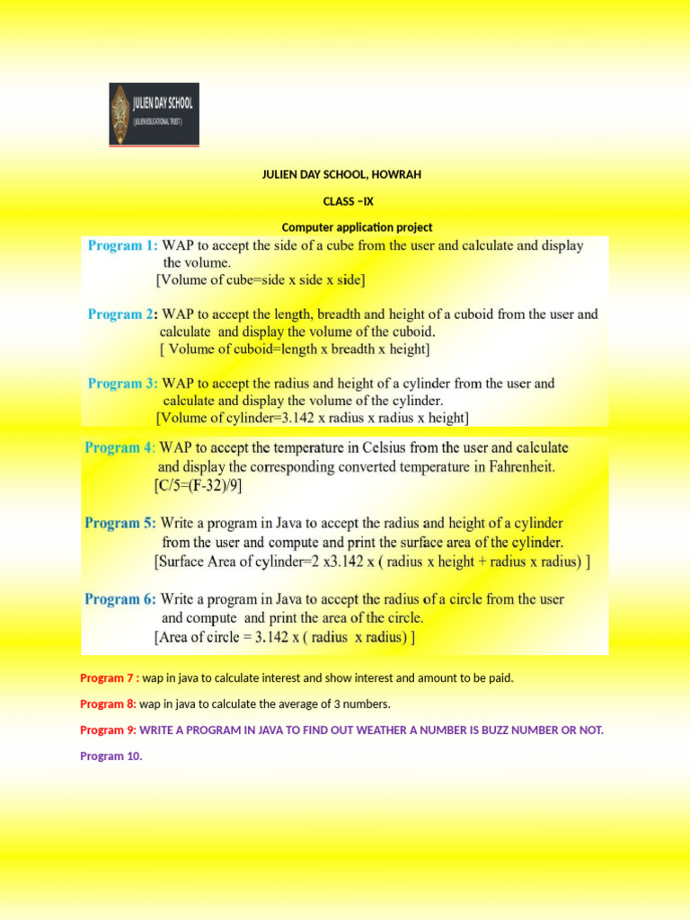 Class 9 Computer Projectfinal Project | PDF