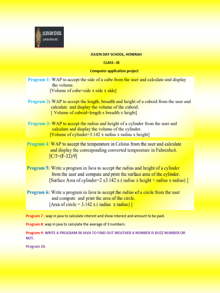 class 9 computer projectfinal project | PDF