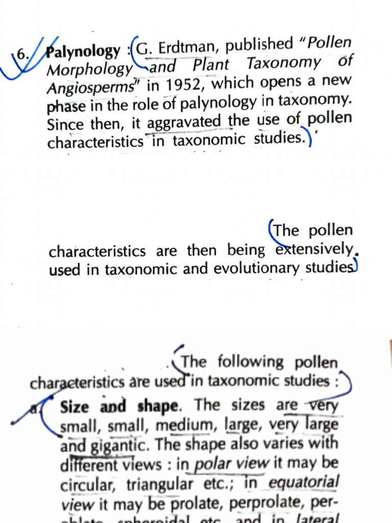 Palynology as taxonomic evidence | PDF | Plants | Botany
