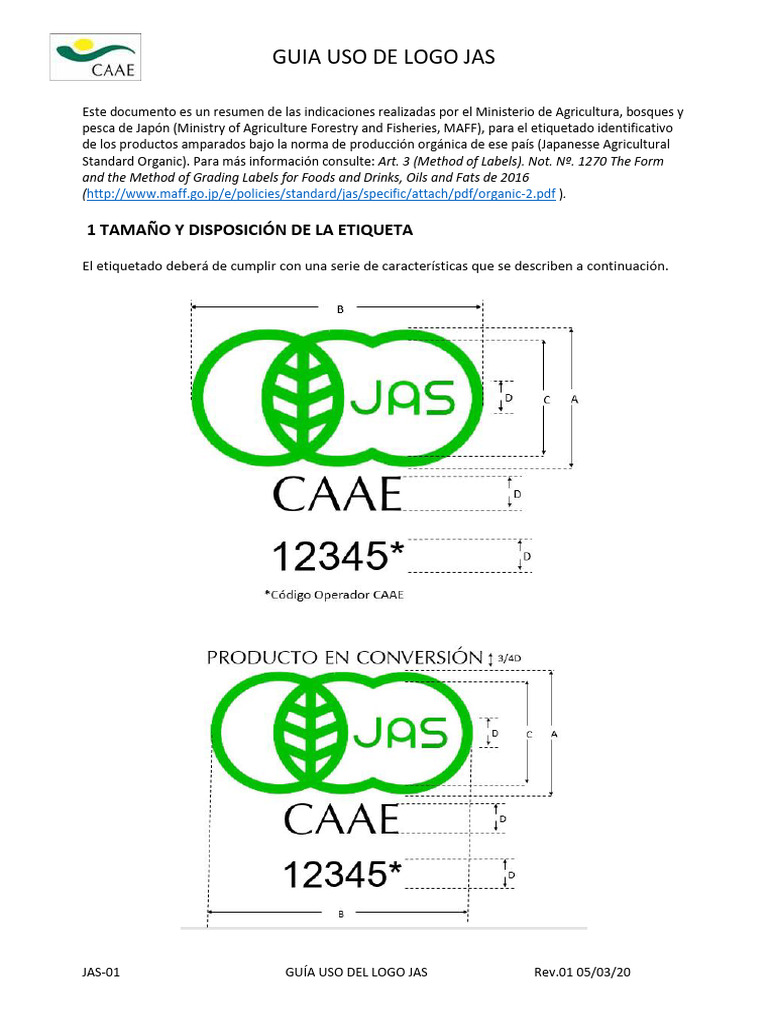 Guía de Uso del Logo JAS | PDF