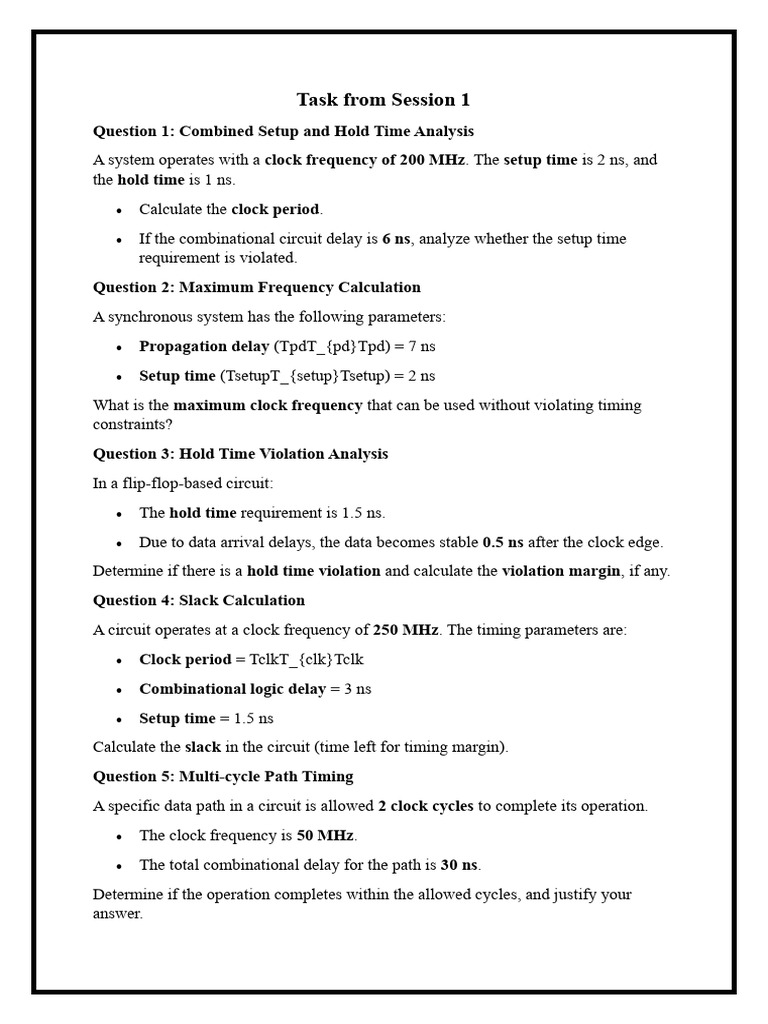 Task sheet -1 | PDF