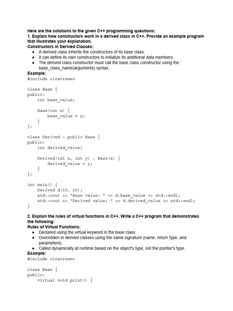 Sessional 2 1 | PDF | C++ | Constructor (Object Oriented Programming)