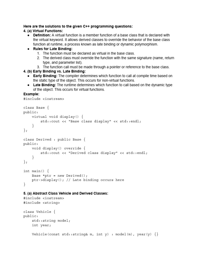 Pyq part 2 | PDF | Inheritance (Object Oriented Programming) | Class (Computer Programming)