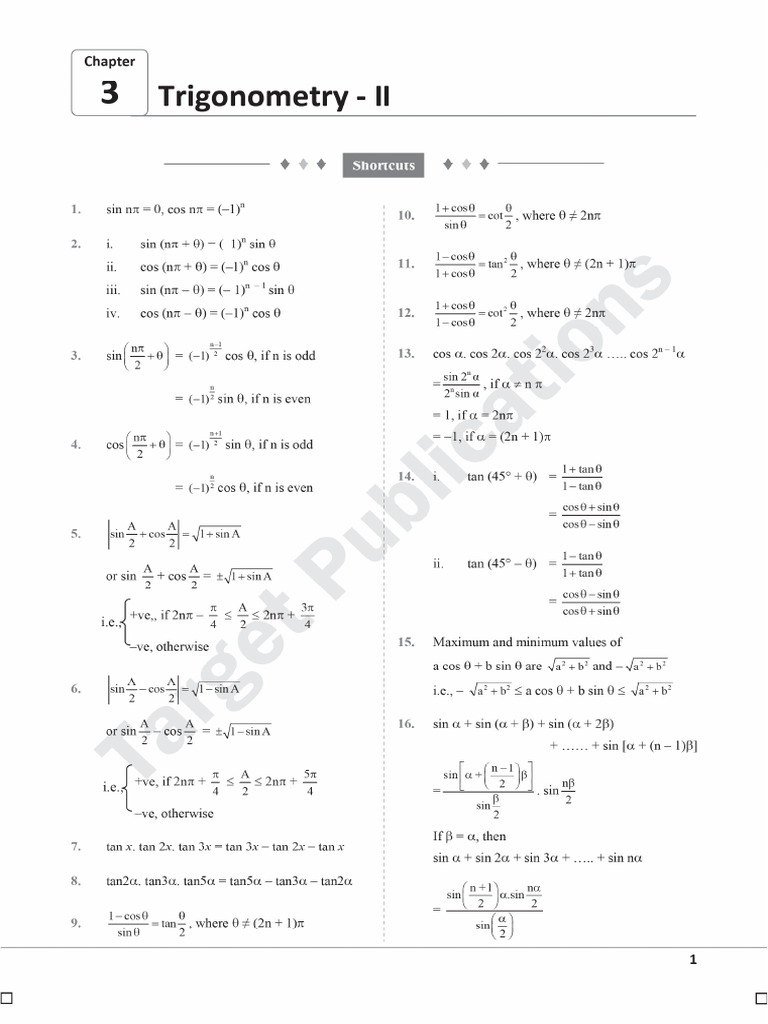 01 XI-M1-03 Trigonometry - II_Solutions..._668cd8b242f29 | PDF