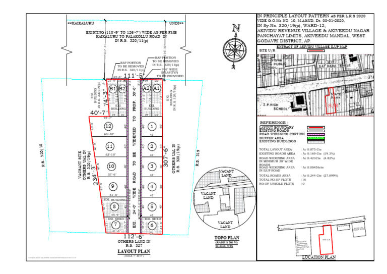 Akivedu Nagar Panchayat Layout Plan | PDF