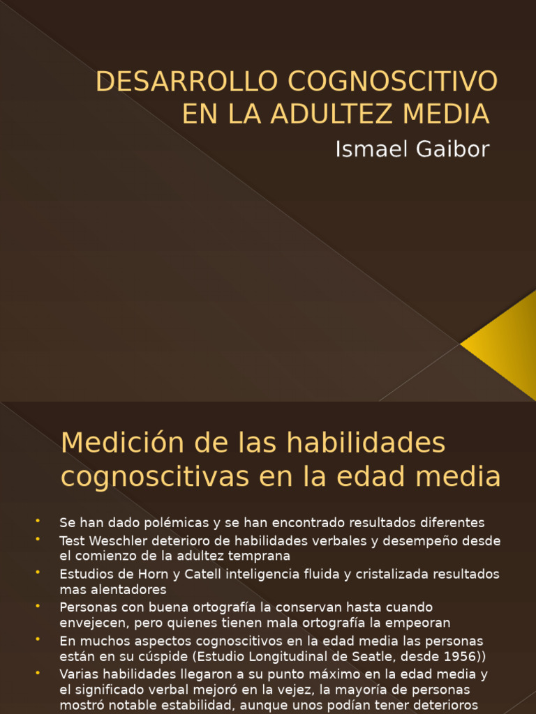 Desarrollo Cognoscitivo en La Adultez Media | PDF | Adultos | Creatividad