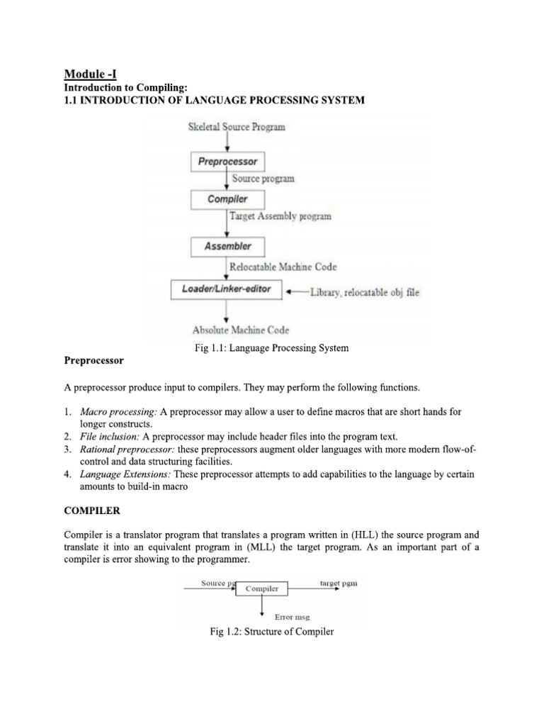 Lecture Notes of Compiler Design Lab | PDF