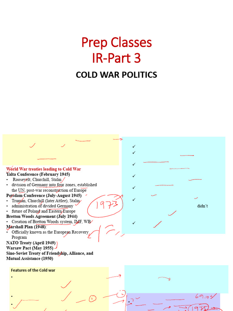 Cold War Politics: Key Events & Treaties | PDF | Cold War | Soviet Union