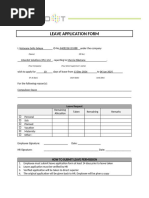Z1(a) Leave Application Form | PDF | Sick Leave | Parental Leave