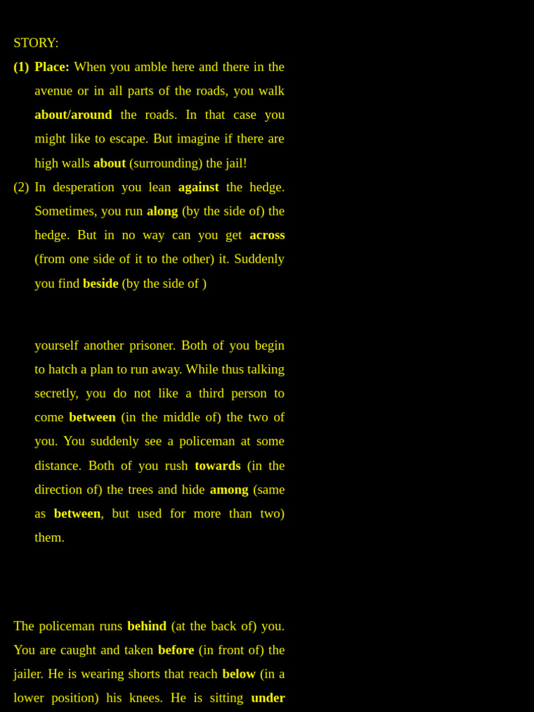 Prepositions Ppt Pdf Grammatical Tense