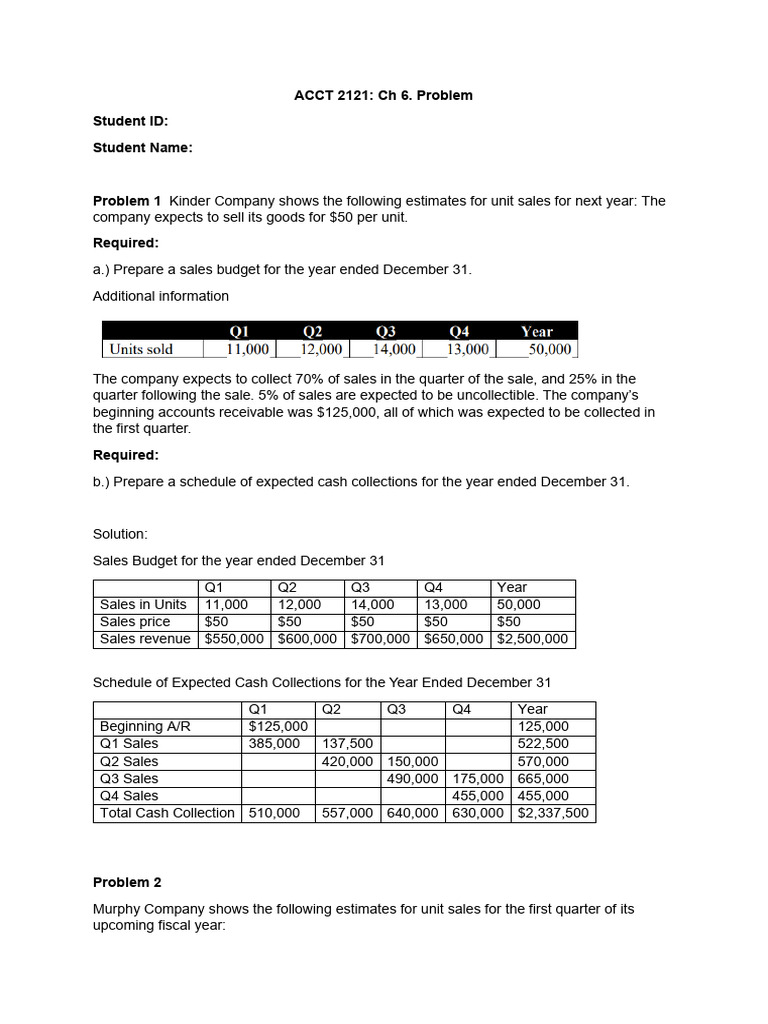 Chapter 6 Problem (With solutions) | PDF | Pound (Mass) | Expense Chapter 6 Problem (With solutions) | PDF | Pound (Mass) | Expense