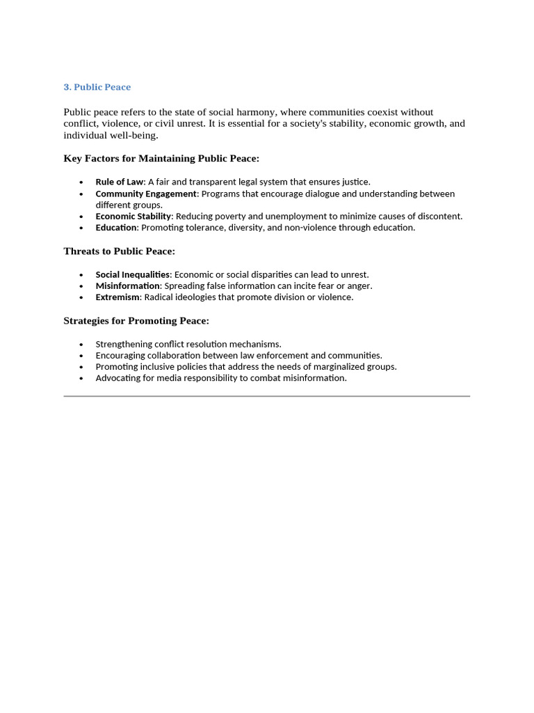 Public Peace | PDF