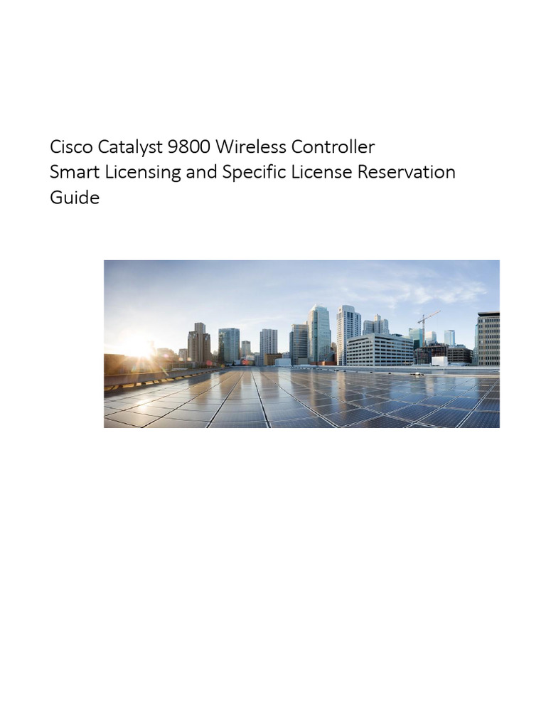Cisco C9800-WLC Smart-Licensing SLR Guide | PDF | Proxy Server | Computer Networking