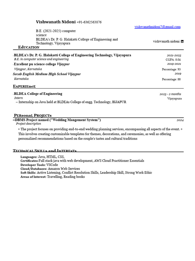 Vishwanath Resume | PDF