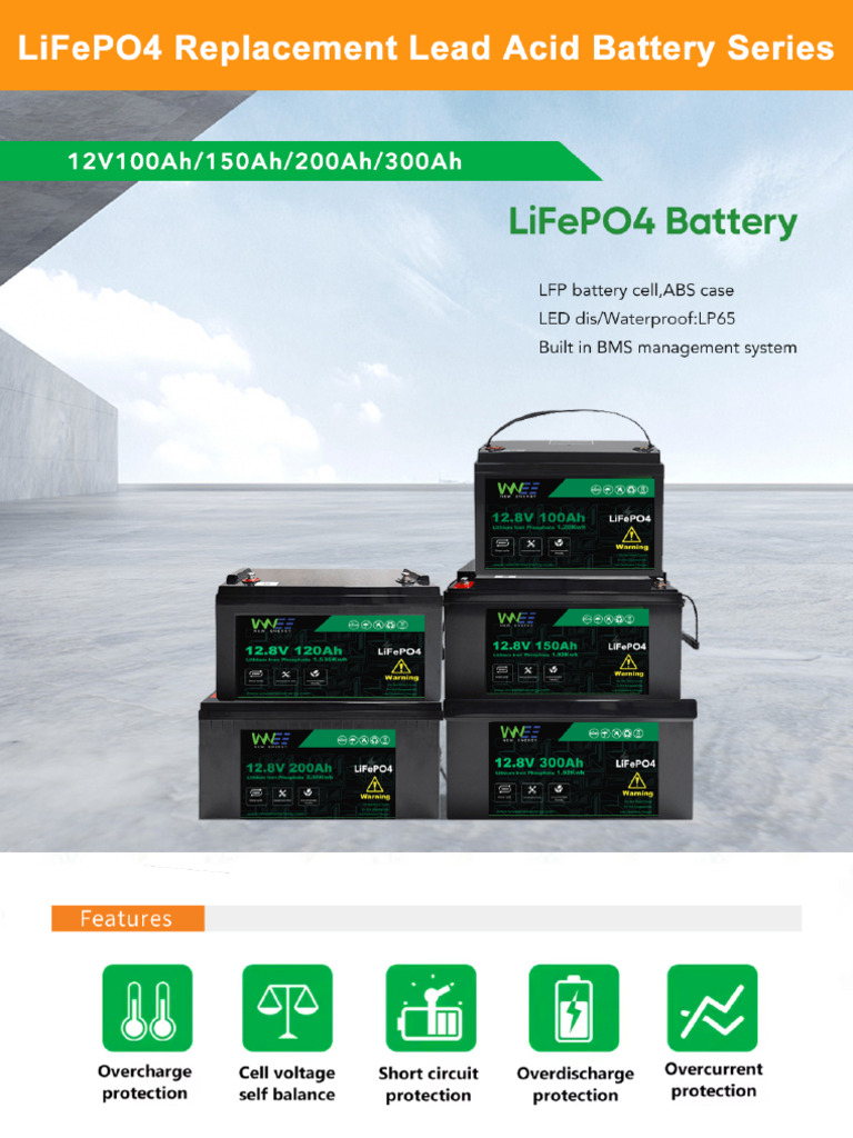 LiFePO4 Replacement Lead-Acid Battery | PDF
