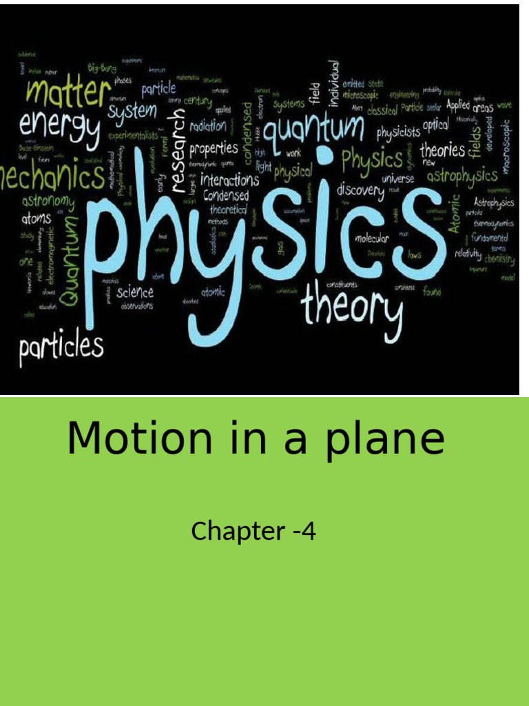 Motion in a Plane: Class 11 Notes | PDF