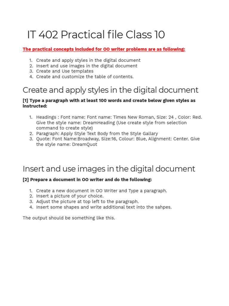 It Practical File Questions (402) | PDF | Spreadsheet | Worksheet