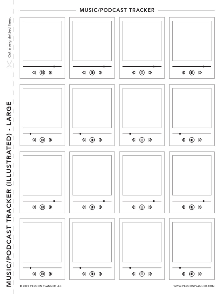 Illustrated Music Podcast Tracker Large | PDF