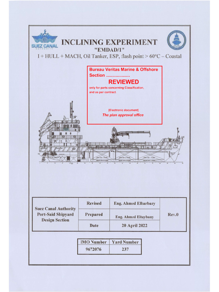 No.6 Inclining Experiment-Bv | PDF